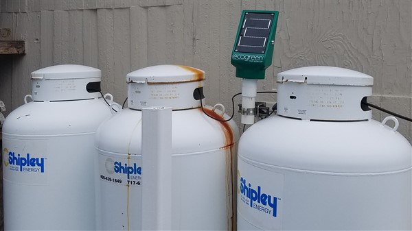 Ecgreen Tank Monitor on Propane Tank